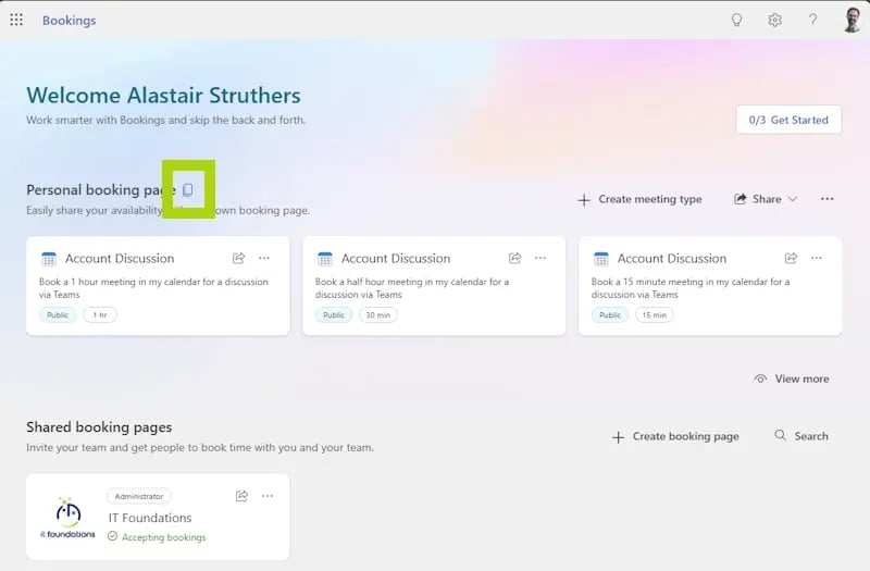 How to set up personal booking pages in Microsoft Bookings